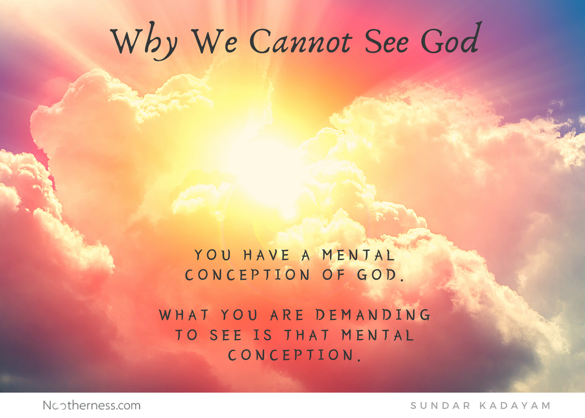 Why We Cannot See God – No-otherness