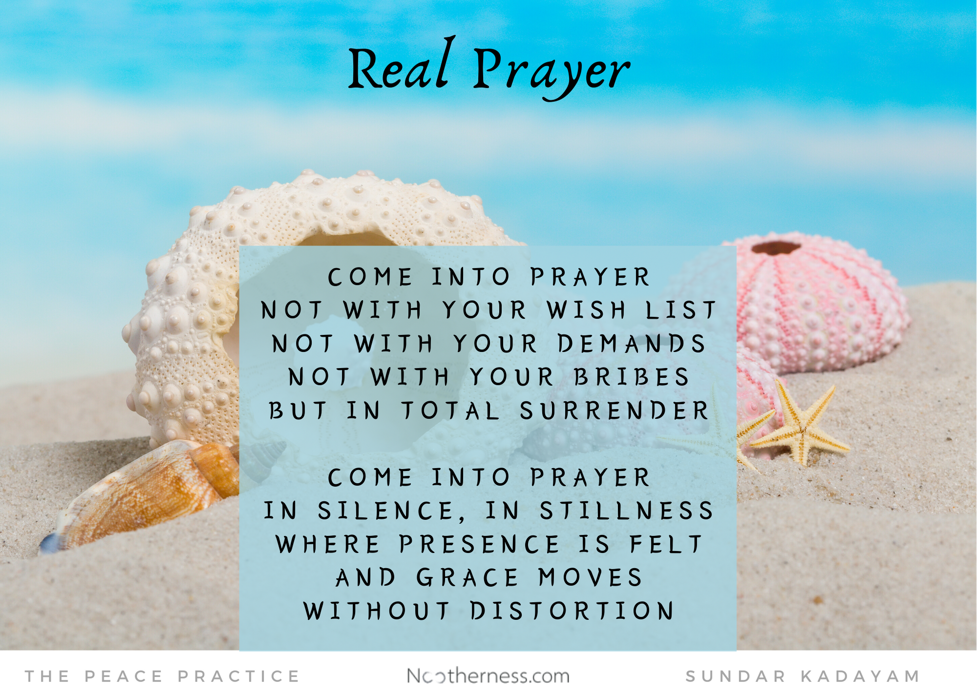 Real Prayer – No-otherness